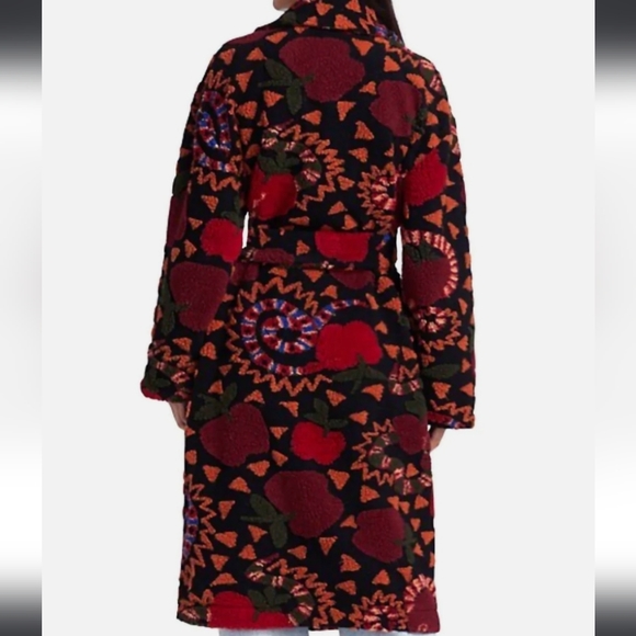 FARM Rio | Jackets & Coats | Farm Rio Snake Fruit Fleece Coat In Black ...